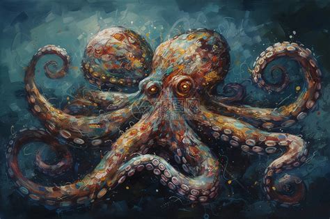 章鱼的卡通插图插画图片下载 正版图片600082193 摄图网