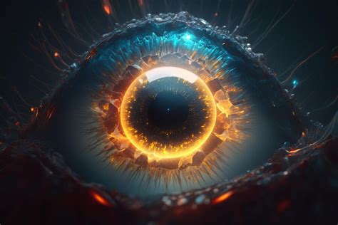 Premium Ai Image A Close Up Of A Human Eye With A Glowing Eye And The