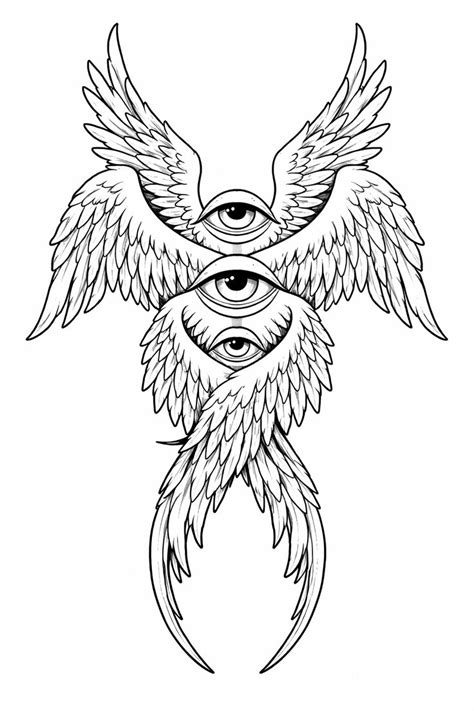 Eyes In The Wings Tattoo Design 3 Eyes On Wings Tattoo Design Eye