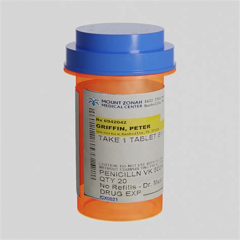 Medication Pill Bottle 3d Model Turbosquid 2002961