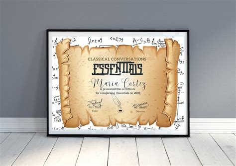 Classical Conversations Essentials Certificate Bundle Cc End Of Year