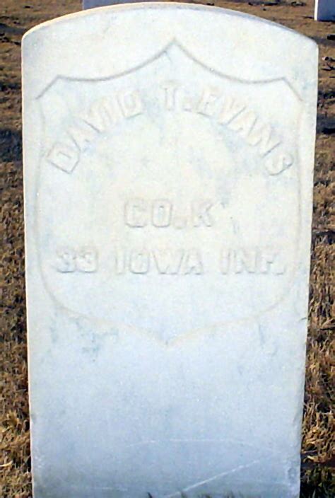 Pvt David T Evans 1839 1864 Find A Grave Memorial
