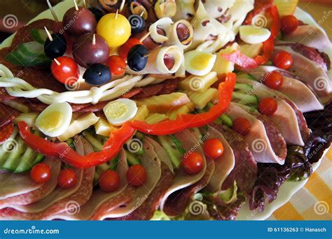 Assorted Fresh Cold Cut Platter Stock Image Image Of Parma Food
