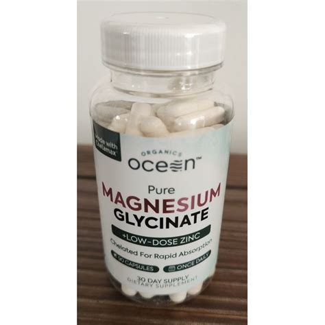 Organics Ocean Pure Magnesium Glycinate Low Dose Zinc Chelated 90 Caps