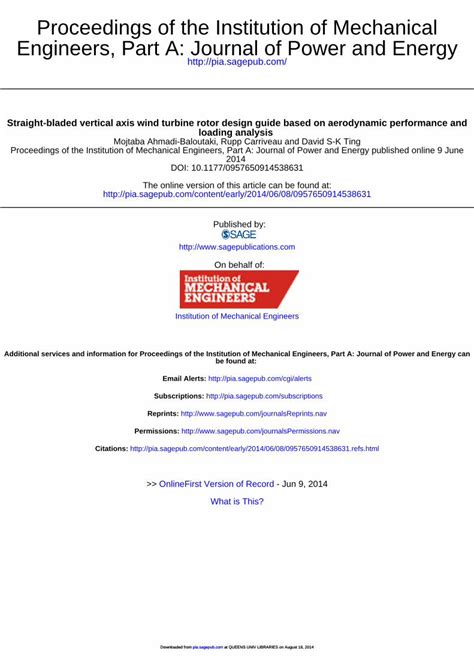 PDF Straight Bladed Vertical Axis Wind Turbine Rotor Design Guide Based On Aerodynamic