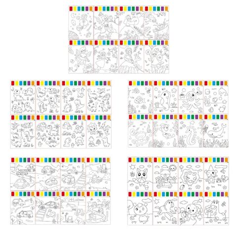 만화 색칠하기 책 Messfree 수채화 그리기 장난감 어린이 Diy 미술 공예 키트 학습 및 교육