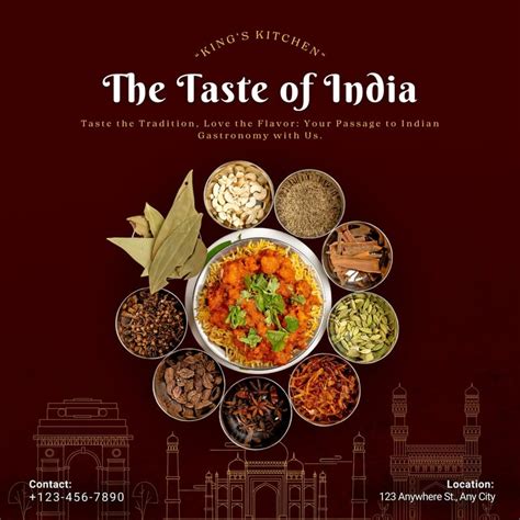 Free And Customizable Indian Food Templates