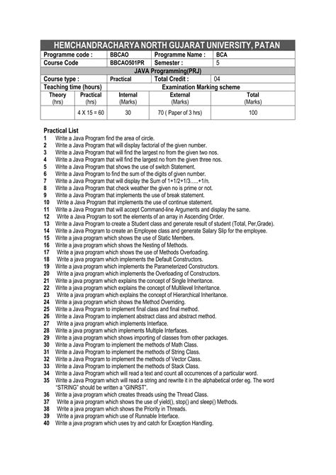 java practical baca sem v pdf programming languages computing