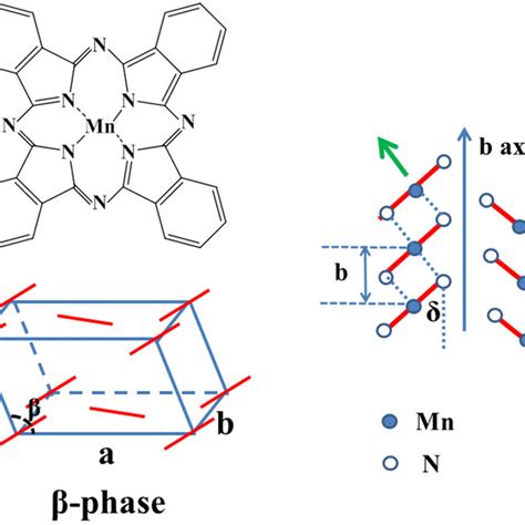 Molecular Model Unit Cell And Molecular Arrangement Of β Mnpc The