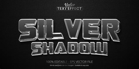 Premium Vector Silver Text Effect Editable Metallic Silver Text Style