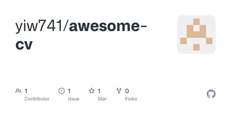 Github Yiw741awesome Cv