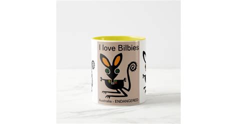 Australia I Love Bilbies Nature Wildlife Two Tone Coffee Mug Zazzle