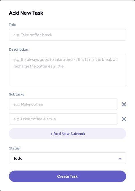 Add New Task Modal Issue Himdanny Kanban Task Manager Github