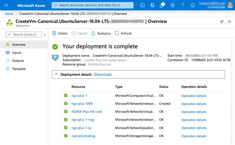 creating microsoft azure virtual machines for nginx open source and f5