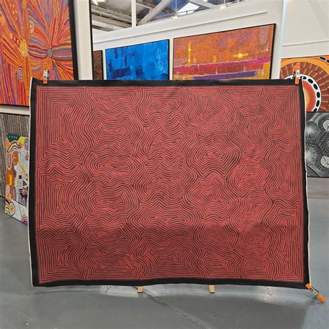George Hairbrush Tjungurrayi 1500 Mm X 2000 Mm Mandel Aboriginal Art