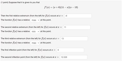 Solved Point Suppose That It Is Given To You That F X Chegg Com