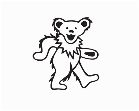 Grateful Dead Inspired Dead Bear Vinyl Decal Etsy