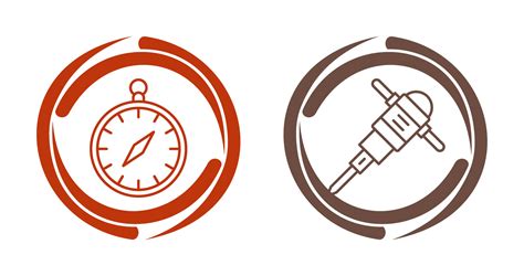 Compass And Drilling Icon 32879332 Vector Art At Vecteezy
