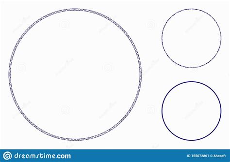 Round Frame Vector Mesh 2d Model And Triangle Mosaic Icon Stock Vector