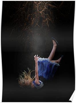 Alice Falling Down The Rabbit Hole Poster Alice In Wonderland