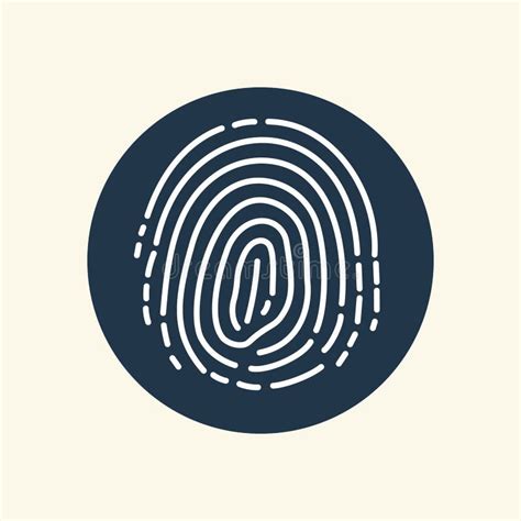 Fingerprint Icon Security Access Concept Biometrics System Vector Illustration Stock Vector