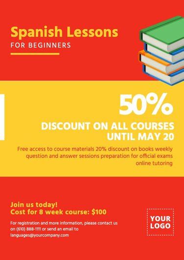 Designs For Language Classes And Courses Ads