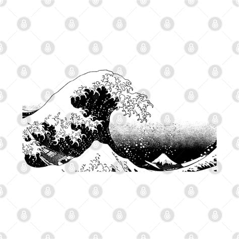 The Great Wave Off Kanagawa Black And White Japanese Streetwear Great