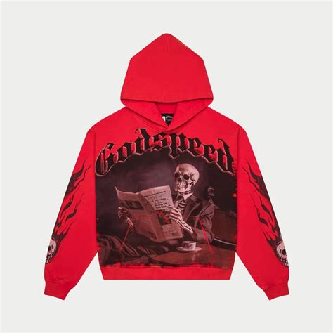 Godspeed Black Monday Hoodie Red Wash