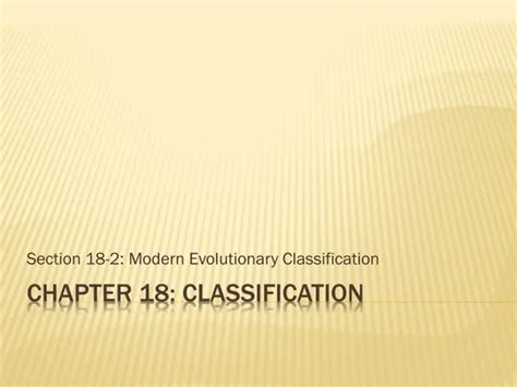 Ppt Chapter 18 Classification Powerpoint Presentation Free Download