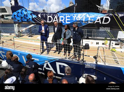 Dirk Van Daele Founder Of Dare To Lead Speaks To The Team Alongside Clipper Race Ceo William