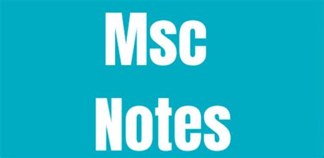 Msc Notes Android App