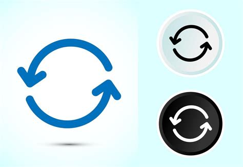Sync Processing Icon Design Synchronization Reset Icon Color Black