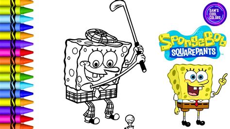 Coloring Spongebob Squarepants Playing Golf Coloring Page Crayola Crayons Youtube