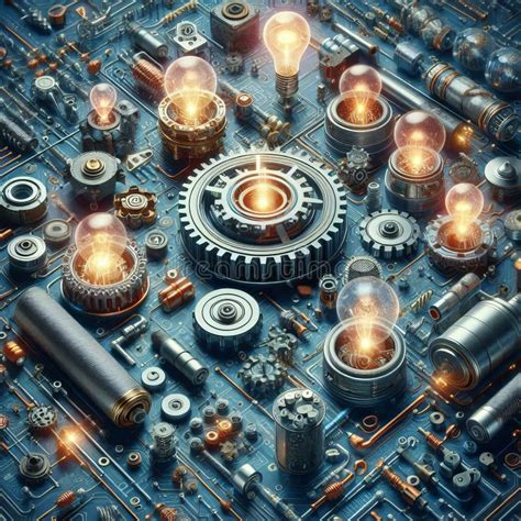 Electrical Elements Wires Circuits Lightning Electric Fields Bat Stock