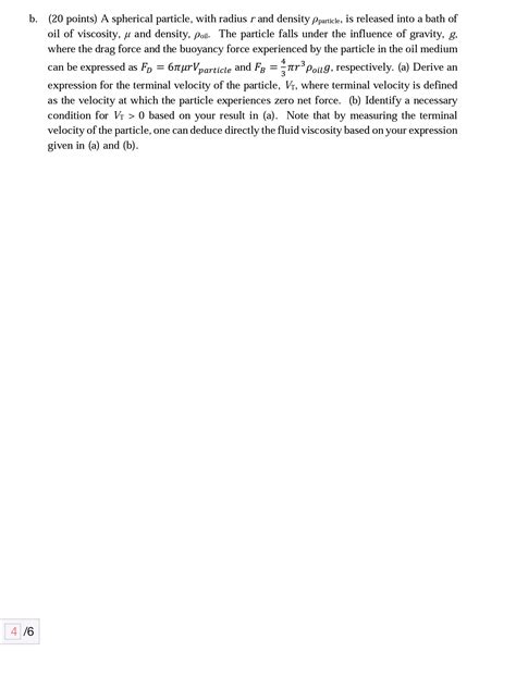 solved a spherical particle with radius r and density rho
