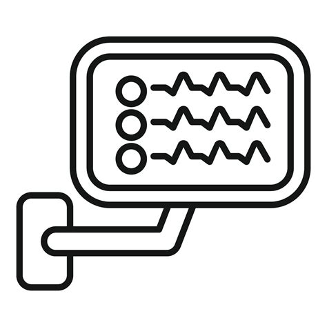Heart Rate Monitor Icon Outline Vector Hospitalization Condition