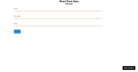 React Form Gear Examples CodeSandbox