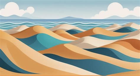 Premium Photo Serenity In Motion Abstract Coastal Waves Landscape