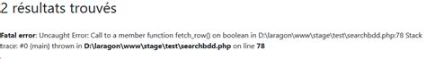 Erreur Mysqlifetchrow Par Doritos Page 1 Openclassrooms