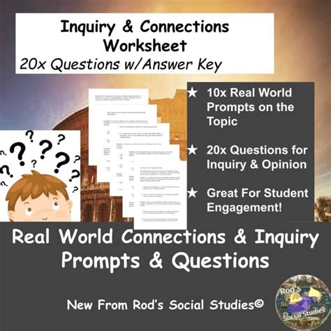 Classical Roots And Roman Legacy Inquiry And Real World Connection Worksheet