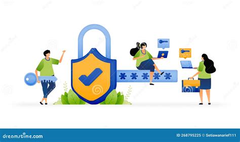 Vector Illustration Of Locking Down Security Ultimate Defense On