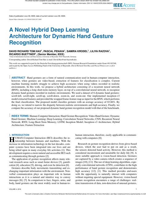 Pdf A Novel Hybrid Deep Learning Architecture For Dynamic Hand