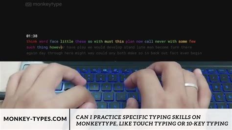 Can I Practice Specific Typing Skills On Monkeytype Like Touch Typing