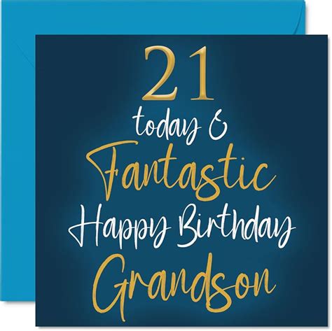 21st Birthday Happy Birthday Grandson