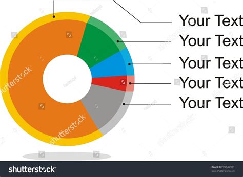 Illustration Simple Pie Diagram Vector Illustration Stock Vector Royalty Free