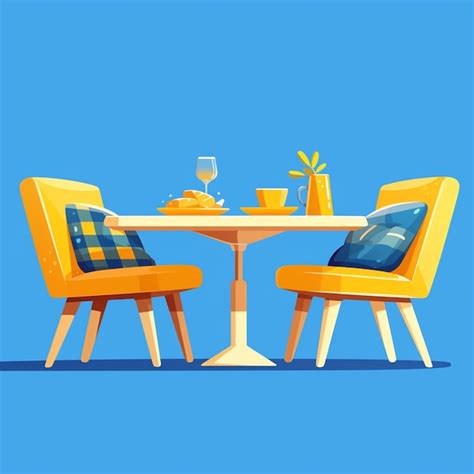 Contemporary Dining Bench With Cushions Premium Ai Generated Vector