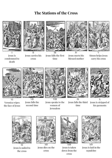 Stations Of The Cross Printable Poster A Digital Art Catholic Art