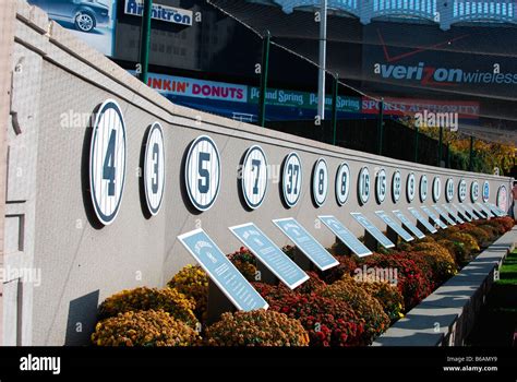 New York New York Yankees Stadium Monument Park Retired Numbers Poster