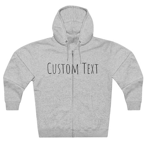 Personalized Zip Up Hoodie Custom Zip Up Hoodie Custom Logo Zipper