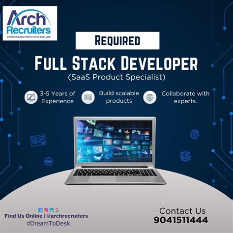 🚀 Were Hiring Full Stack Developer Saas Product Specialist